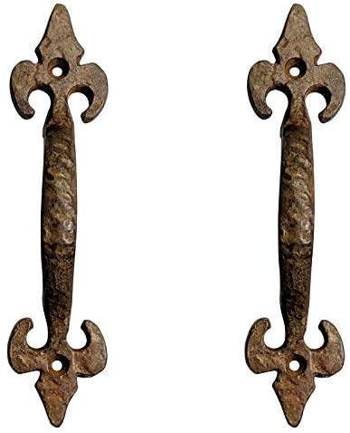 Antique Cast Iron Cabinet Pull Handles (6.1″ x 2 Pack, Rust Living ...
