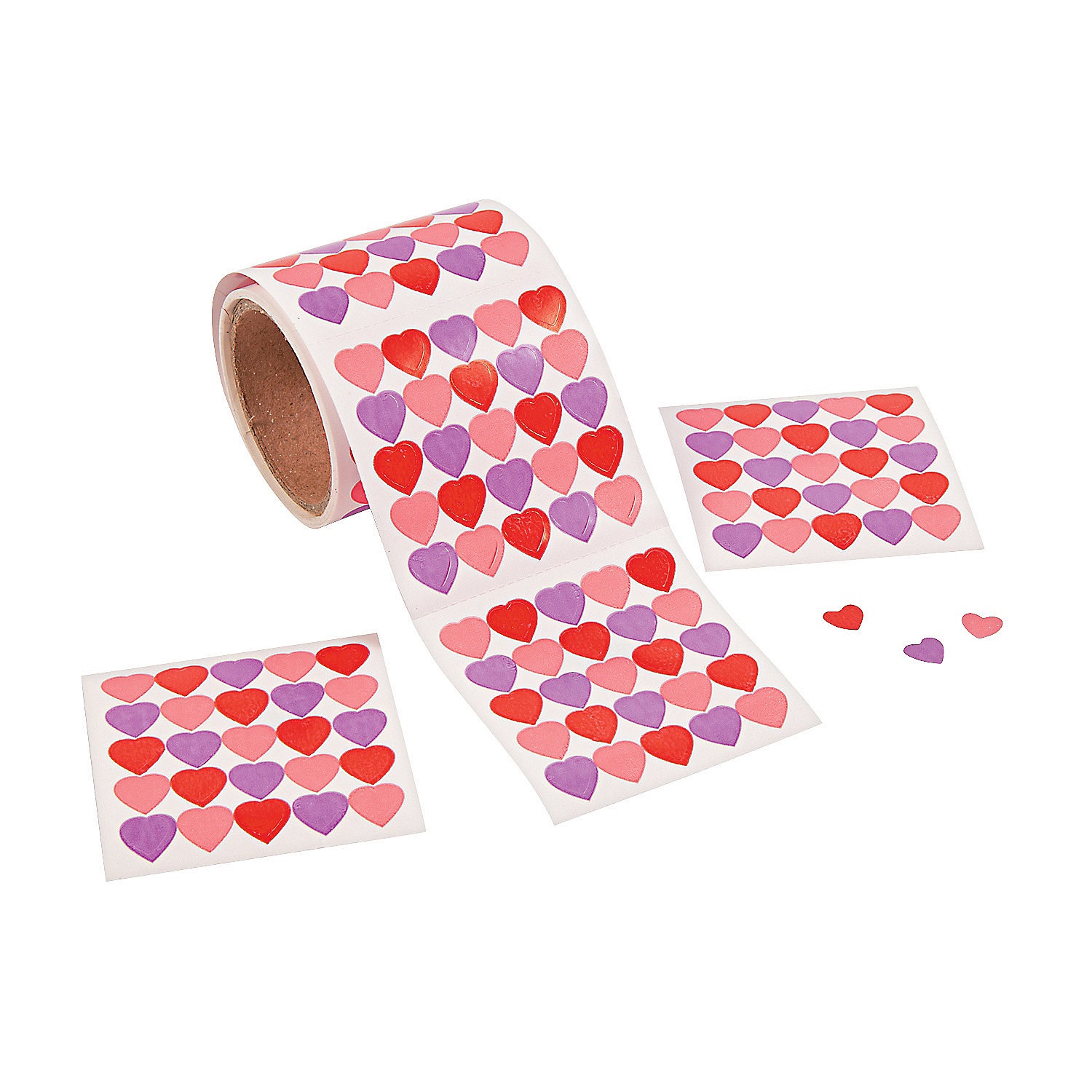 Bulk Mini Heart Big Sticker Roll – 1000 Pc.-1 Roll(s) – GonaKart ...