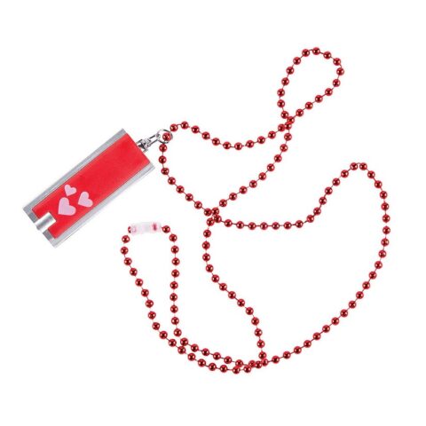 LED Valentine Flashlight Beaded Necklaces – 12 Pc. – GonaKart International