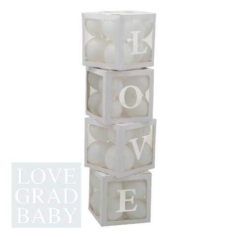 White Balloon Block Boxes Kit – 87 Pc. – GonaKart International