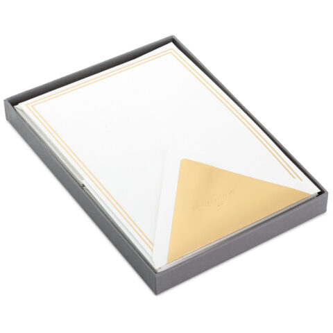 Double Gold Border Stationery Set, Box of 20 – GonaKart International