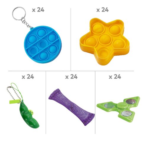 Bulk Mini Fidget Toy Kit Assortment – 120 Pc. – GonaKart International